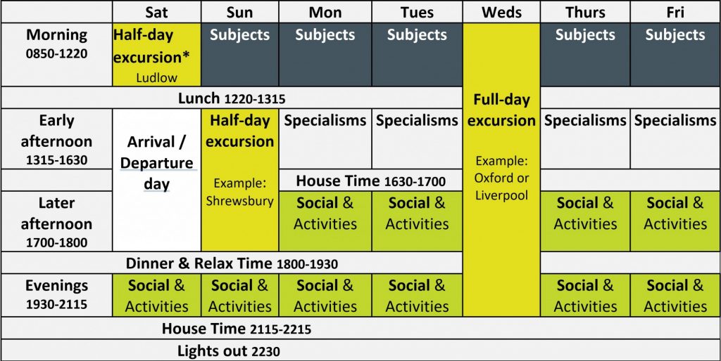 Daily Timetable 2022 - More Than English
